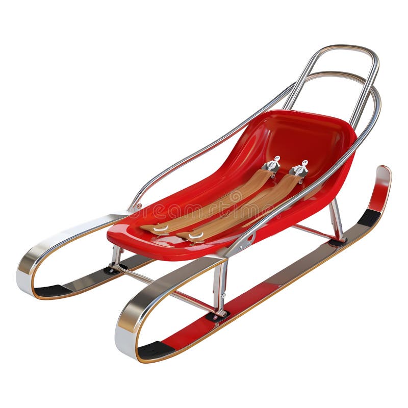 3D Rendering of a Sledge on Transparent Background - Ai Generated Stock ...