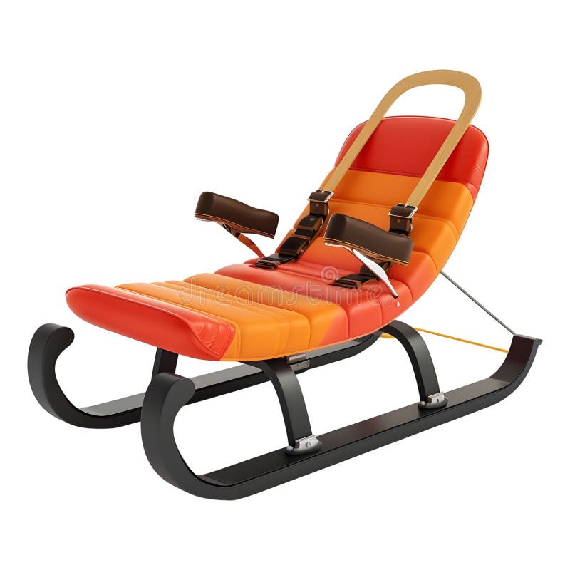 3D Rendering of a Sledge on Transparent Background - Ai Generated Stock ...