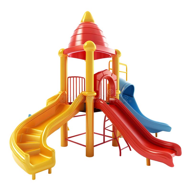 3D Rendering of a Slide Toy for Babies on Transparent Background - Ai ...