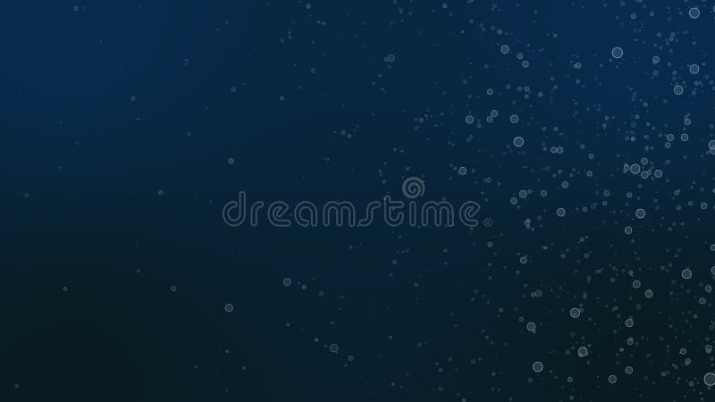 3D Rendering of Small Air Bubbles Rising Up in Blue Water from the ...