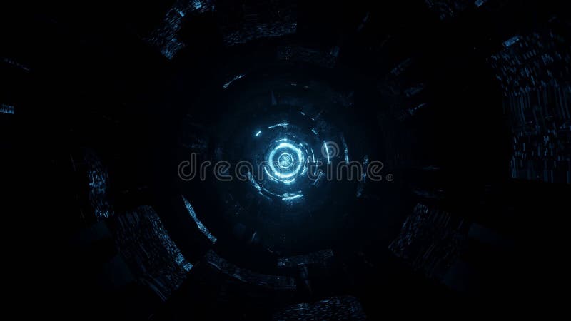3D Rendering of a Small Light Blue Circle on the Center Surrounded with ...