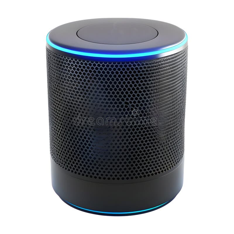 3D Rendering of a Smart AI Speaker on Transparent Background - Ai ...