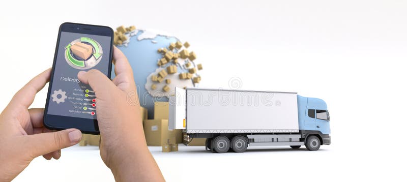 Online goods tracking stock image. Image of organization - 19911247