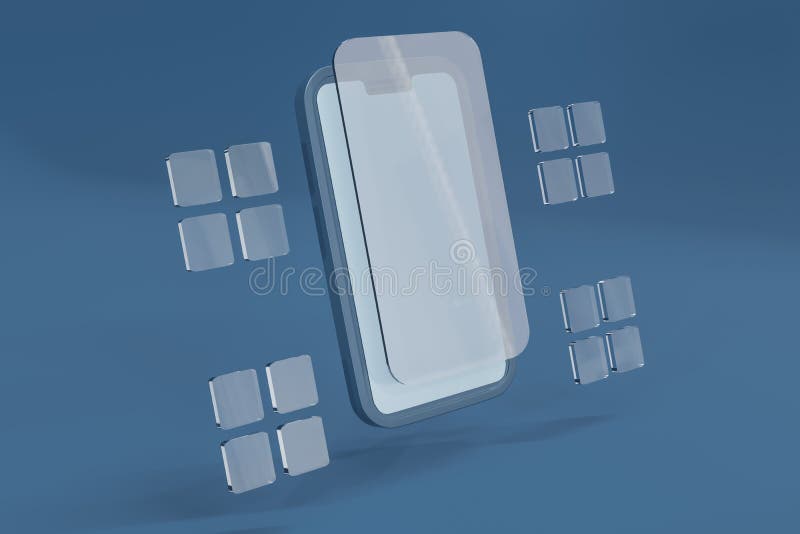 3D Rendering Smartphone Mockup Create User Interface Management ...