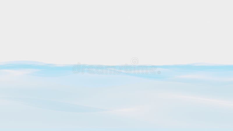 3D Rendering of Smooth Soft Blue Water on Solid White Background. Wavy ...