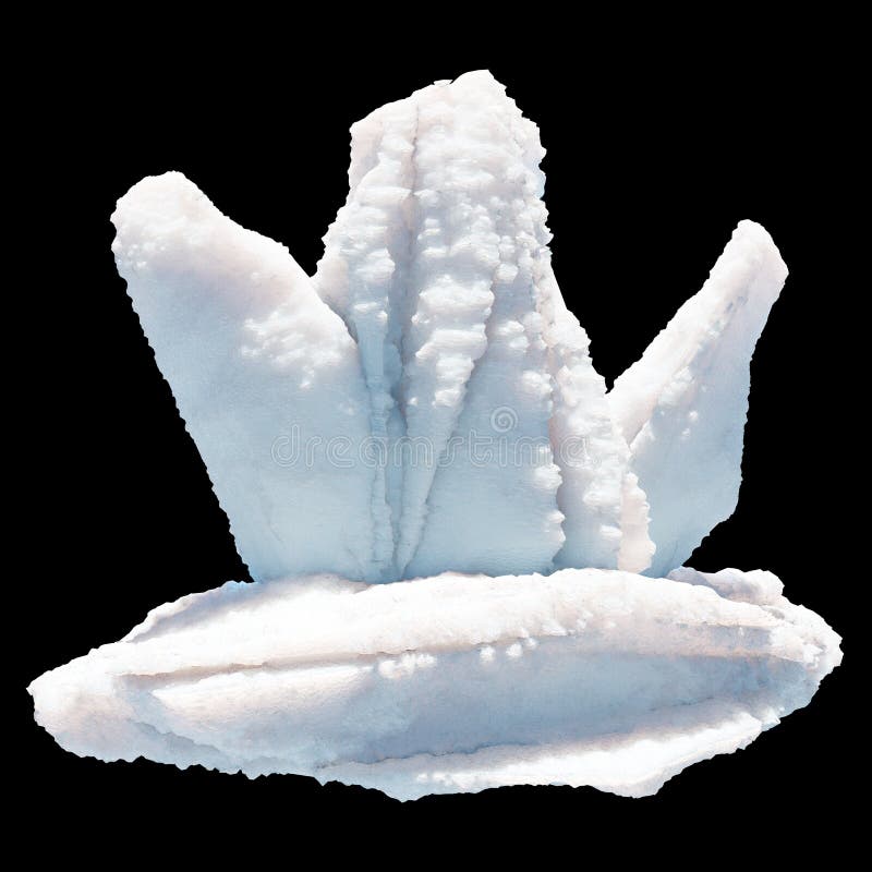 3d Rendering. Snowball or Ice Stone on a Black Background Stock ...