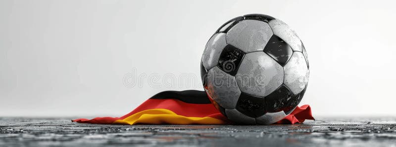 3D Rendering of Soccer Ball with German Flag on White Background for ...