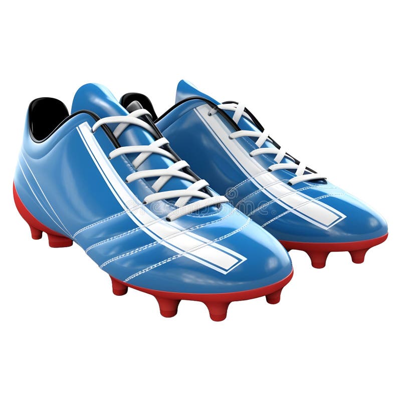 3D Rendering of a Soccer Shoes Pair on Transparent Background - Ai ...