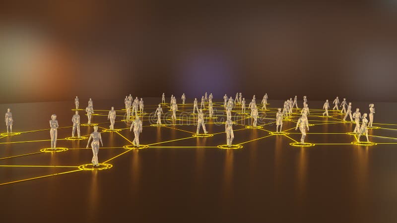 3D Rendering with Social Communication and Network Stock Illustration ...