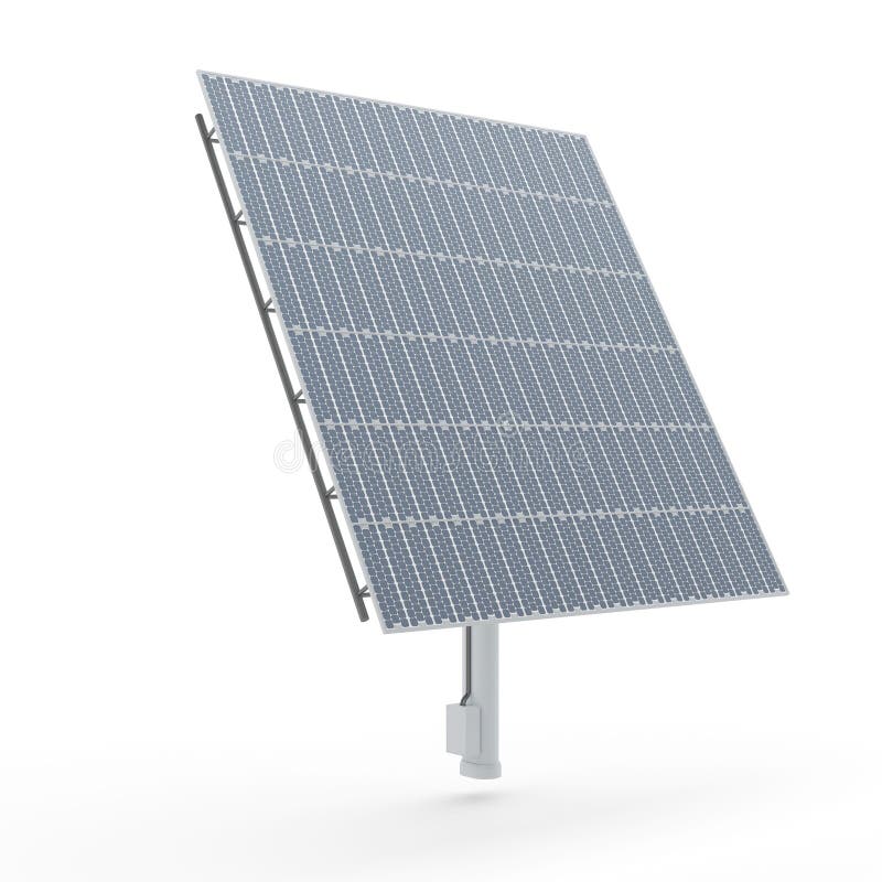 A Solar Panel Attached To a Post, 3d Rendering Stock Illustration ...