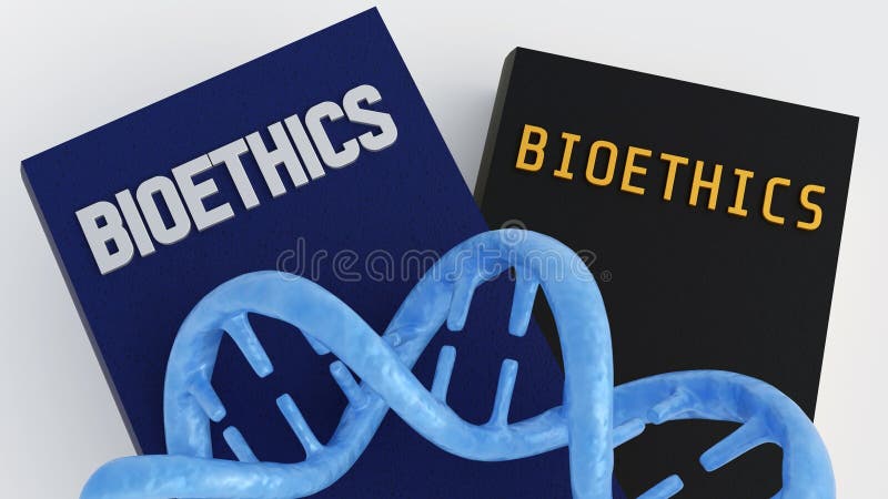 A Book Titled "BIOETHICS" and a DNA Double Helix. Stock Illustration ...