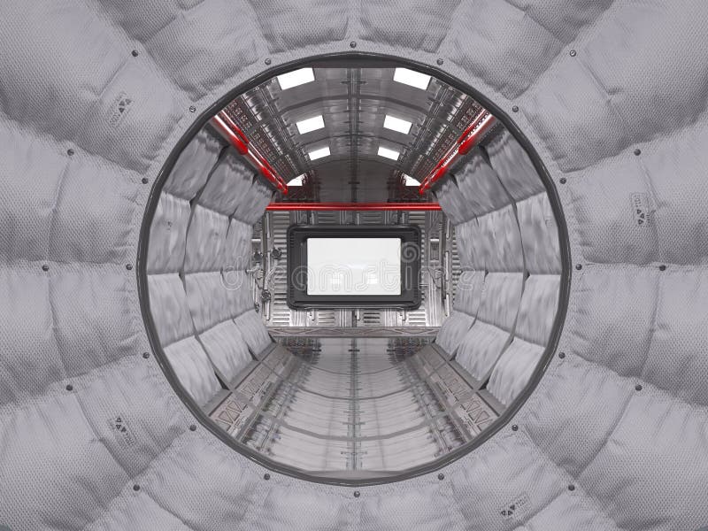 3D Rendering of the Spacecraft Inside Stock Illustration - Illustration ...