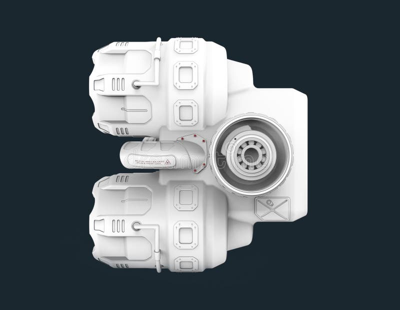 Spacecraft Ion Thruster Drawing Sci-fi Stock Illustration ...