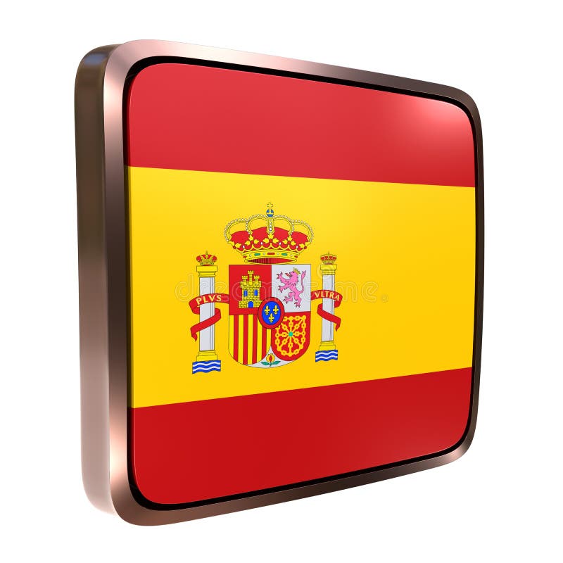 Spain flag icon stock illustration. Illustration of flag - 111621043