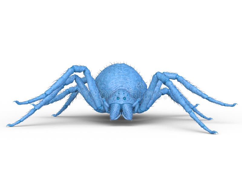 3D rendering of a spider stock illustration. Illustration of thread ...