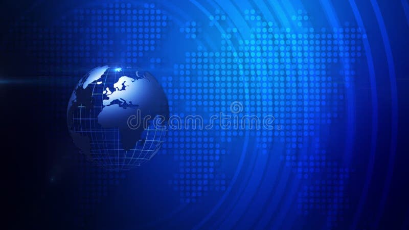 3D Rendering Spinning Globe Sphere with Circle Geometry. Elegant and ...