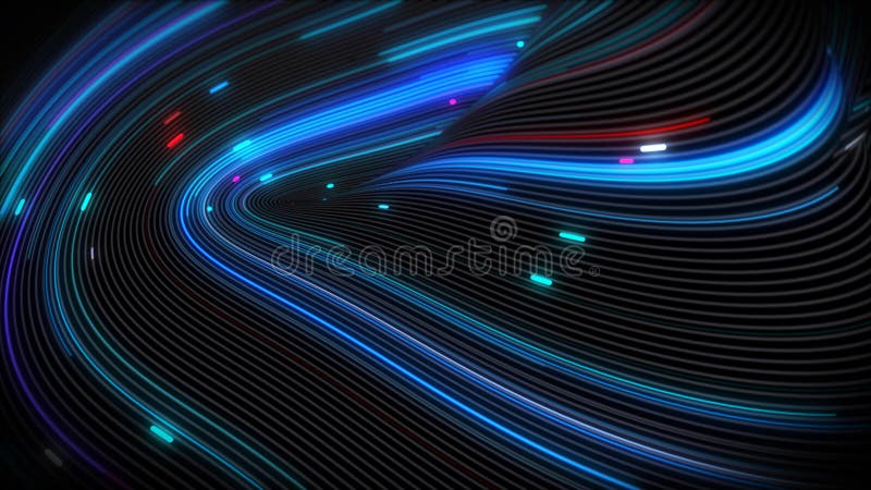 3D Rendering of Spiral Bright Vortex Streams of Light on a Surface with ...