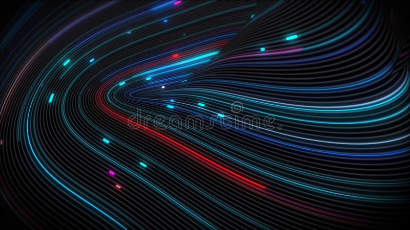 3D Rendering of Spiral Bright Vortex Streams of Light on a Surface with ...