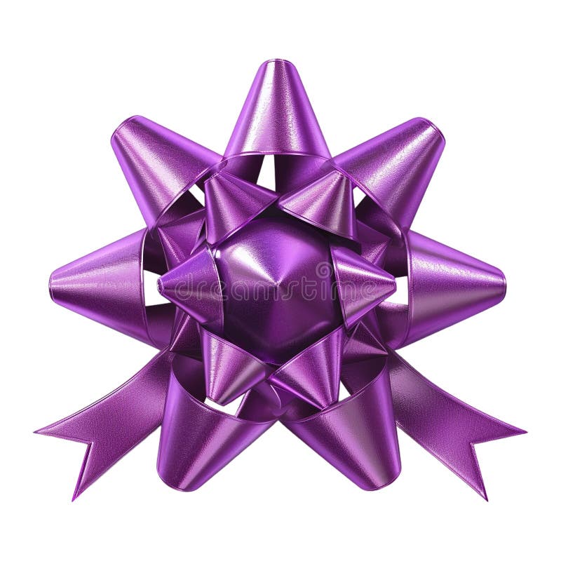 3D Rendering of a Spiral Flower Ribbon Purple on Transparent Background ...