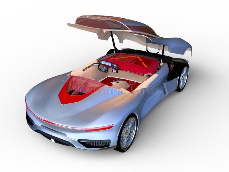 3D rendering of Sports Car stock illustration. Illustration of design ...