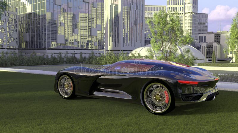 3D Rendering of a Sports Car Stock Illustration - Illustration of ...