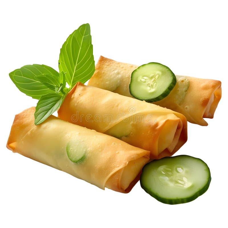 3D Rendering of a Spring Roll on Transparent Background - Ai Generated ...