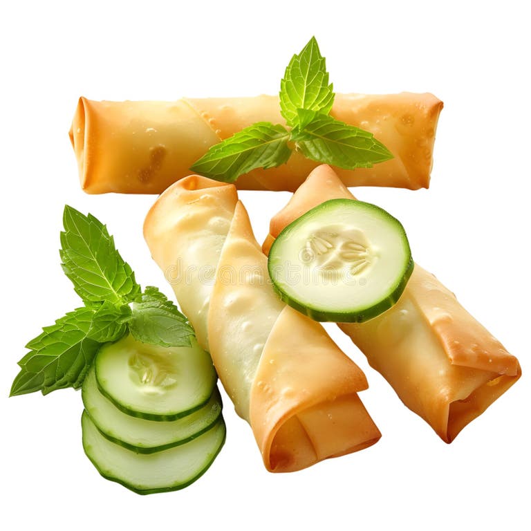 3D Rendering of a Spring Roll on Transparent Background - Ai Generated ...