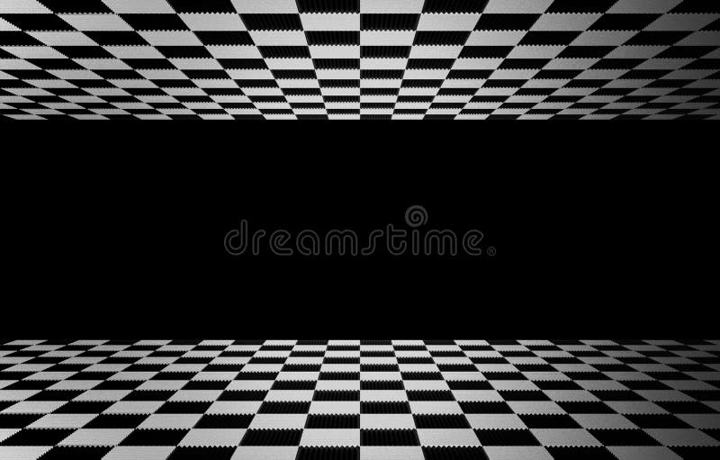 3d Rendering. Square Chess Tiles on the Floor and Upper with Gray Color ...