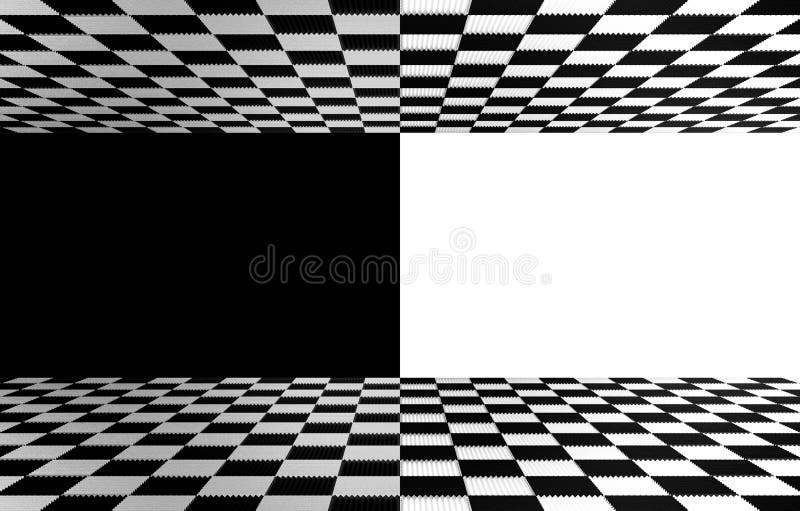 3d Rendering. Square Chess Tiles on the Floor and Upper Wall Background ...