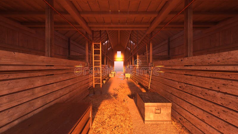 3D Rendering of the Stables Stock Illustration - Illustration of ...