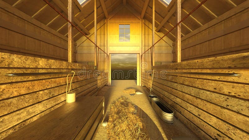 3D Rendering of the Stables Stock Illustration - Illustration of ...
