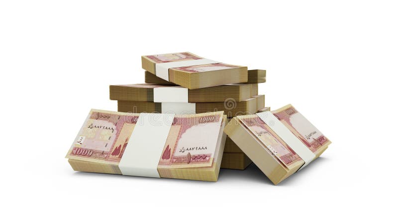 Stack of 1000 Bangladesh Taka Notes Isolated on White Background Stock ...