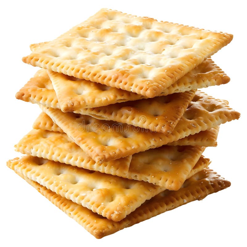 3D Rendering of a Stack of Biscuits or Snacks on Transparent Background ...