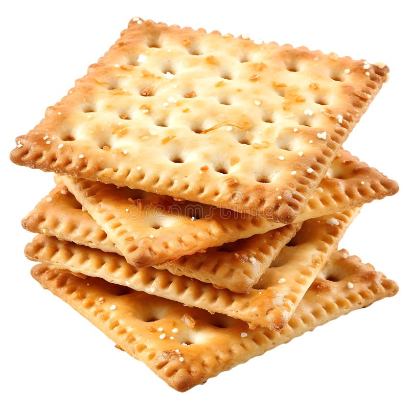3D Rendering of a Stack of Biscuits or Snacks on Transparent Background ...