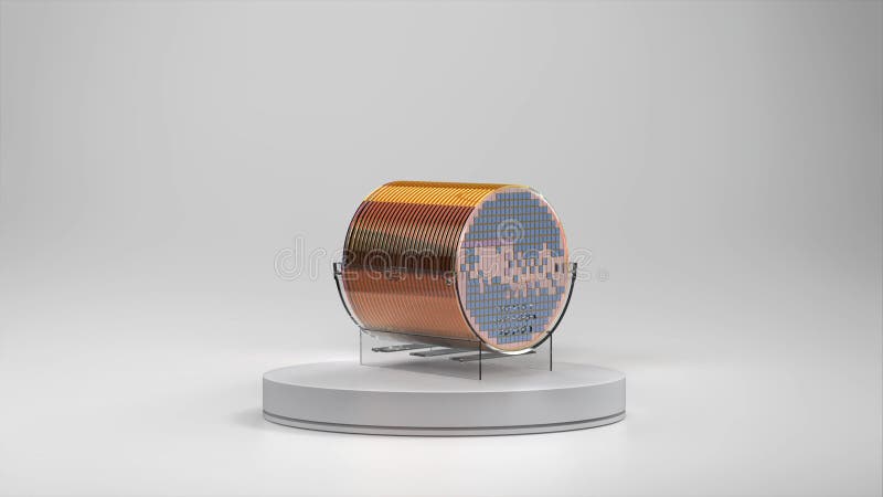 Stack of Silicon Wafer Plates for Semiconductor Manufacturing Video 4k ...