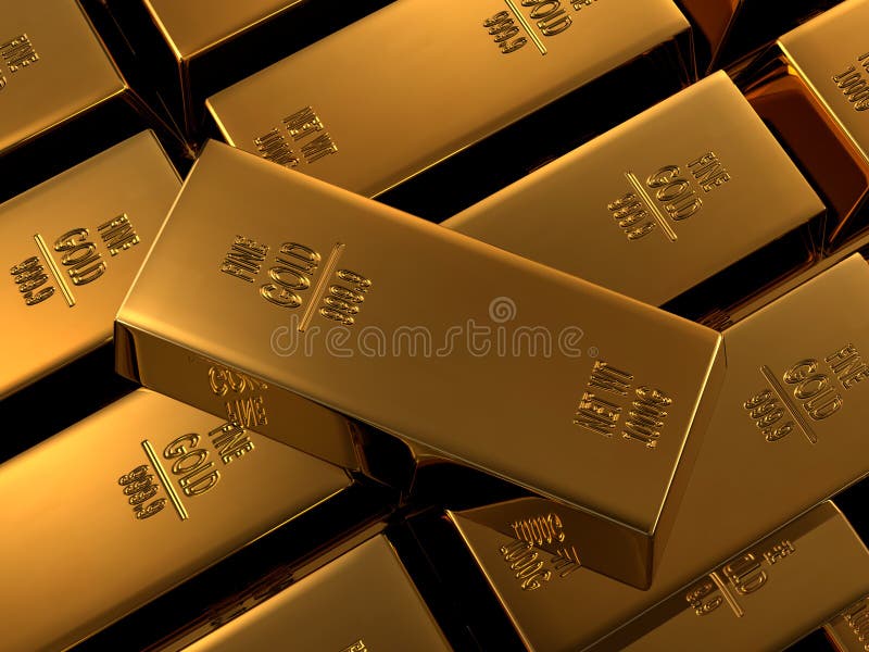 Fine Gold bars stock illustration. Illustration of investment - 113374423