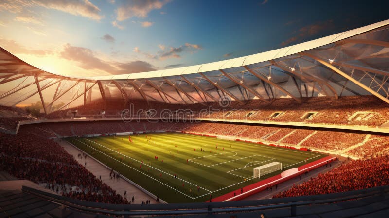 3D rendering of a stadium stock illustration. Illustration of ...