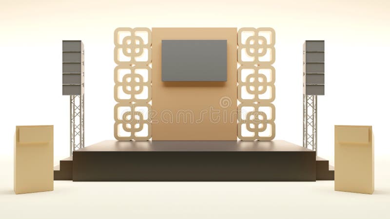 3D Rendering of Stage Design and Sound System for Presentation Business ...