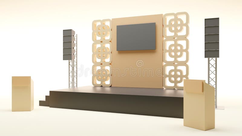 3D Rendering of Stage Design and Sound System for Presentation Business ...