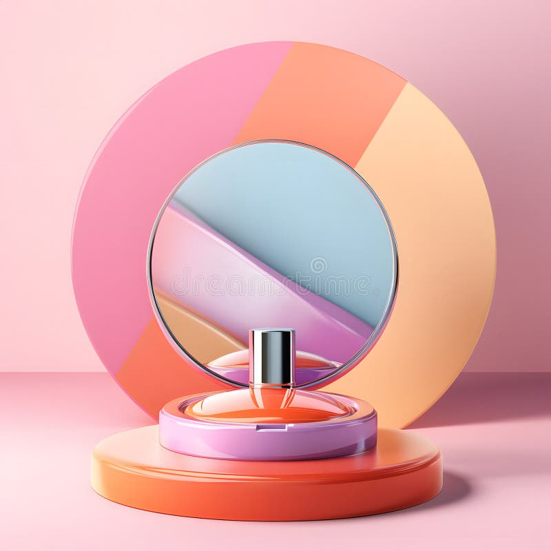 3d Rendering of a Stage with Mockup Cosmetic Packaging. Stock ...