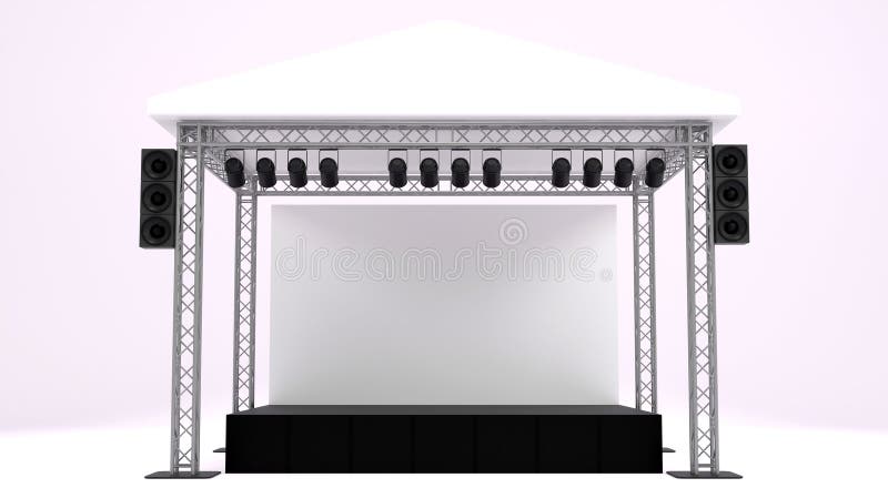 3D Rendering of the Stage Show and Truss Construction with Light and ...