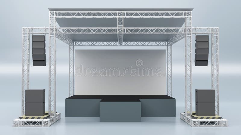 3D Rendering of the Stage Show and Truss Construction with a Sound ...