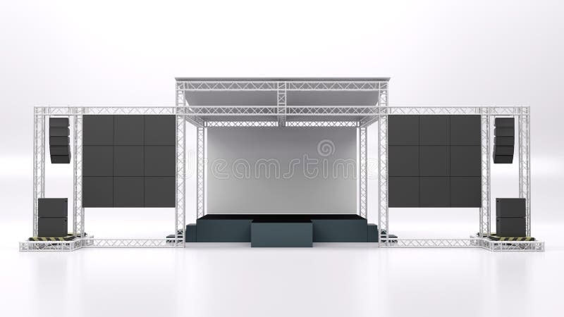 3D Rendering of the Stage Show and Truss Construction with a Sound ...