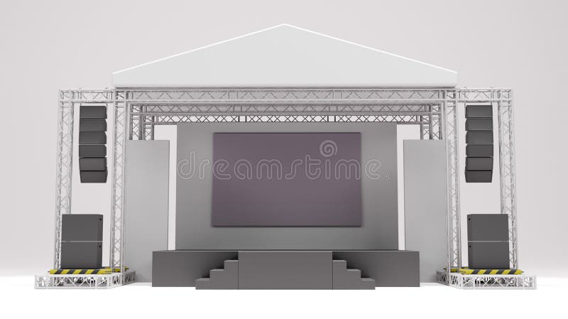 3D Rendering of the Stage Show and Truss Construction with a Sound ...