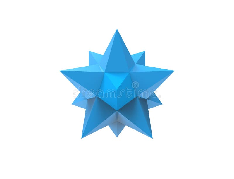 3D Rendering of a Star Figure Isolated on White Background Stock ...