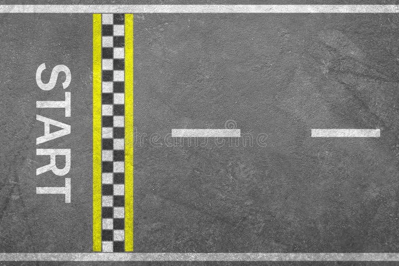 3D Rendering Start Line Racing Texture Background Top View Stock Image ...