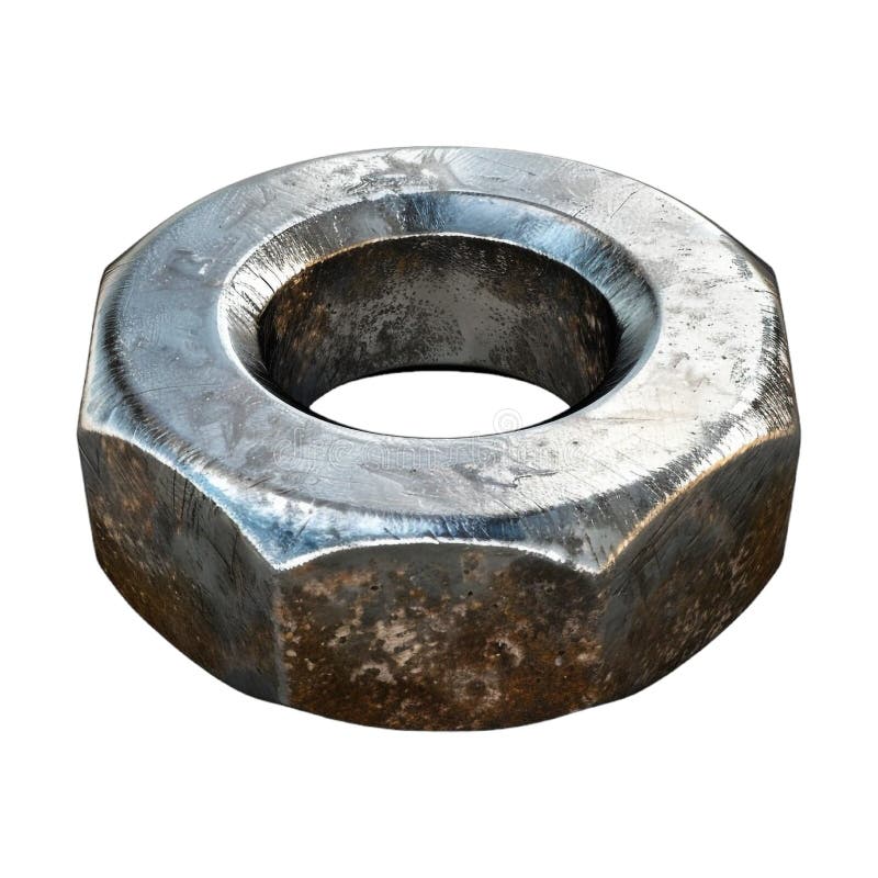 3D Rendering of a Steel Bolt or Nut on Transparent Background - Ai ...