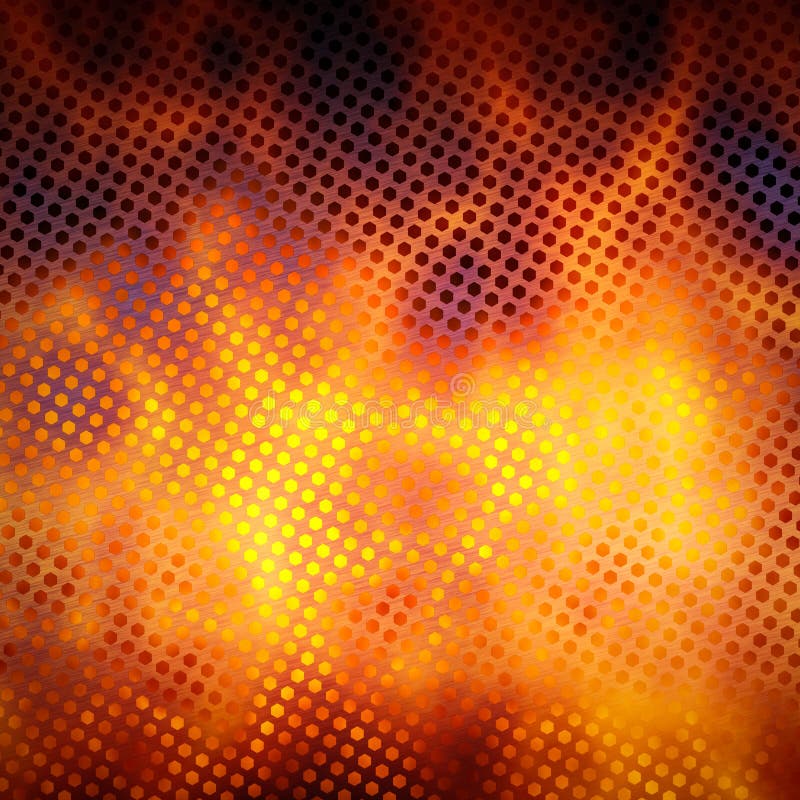 3D Rendering of a Steel Honeycomb Grid on Fire Background Stock ...