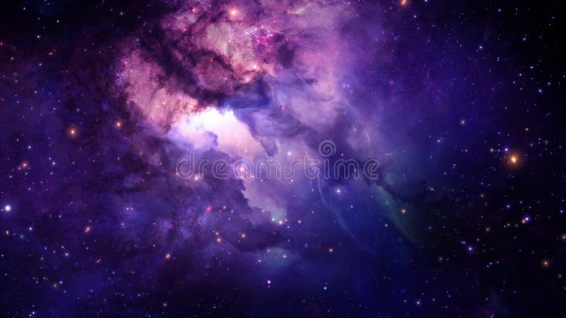 3D Rendering of a Stellar Nebula and Cosmic Dust, Cosmic Gas Clusters ...