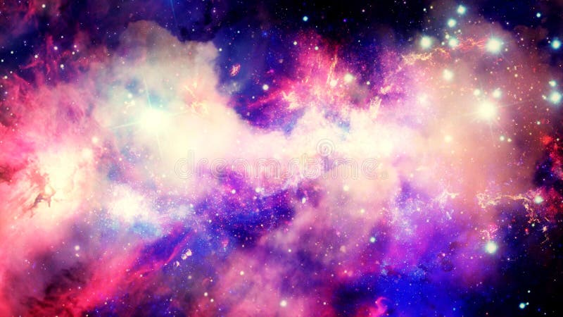 3D Rendering of a Stellar Nebula and Cosmic Dust, Cosmic Gas Clusters ...